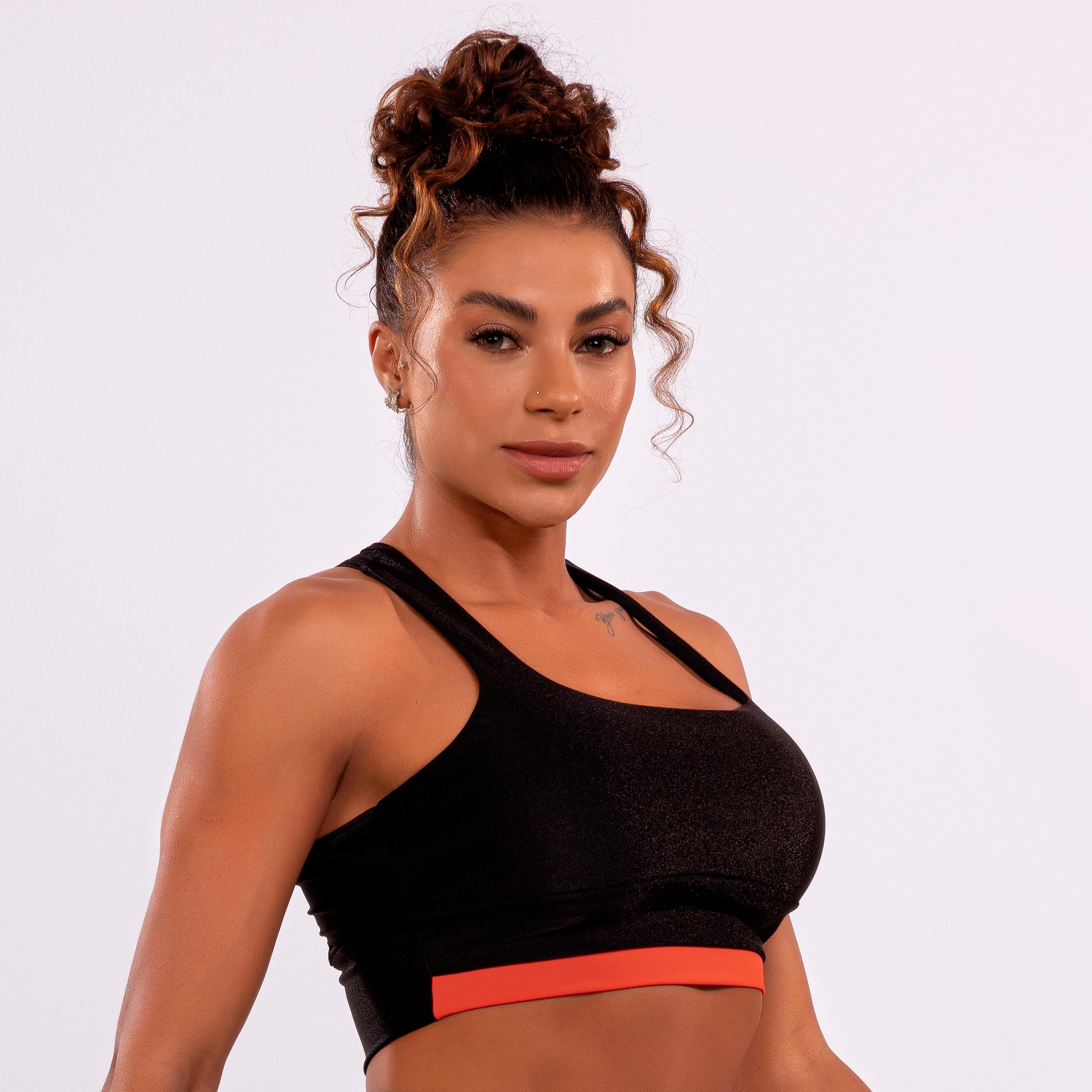 TOP DESIRE PRETO PLATINADO COM BOJO