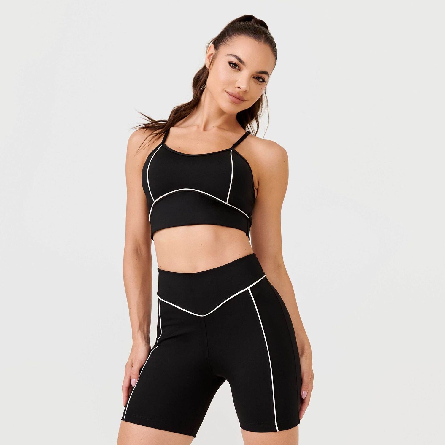 Conjunto Short Lines Preto - Donna Carioca