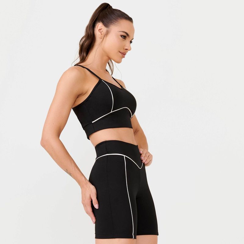 Conjunto Short Lines Preto - Donna Carioca